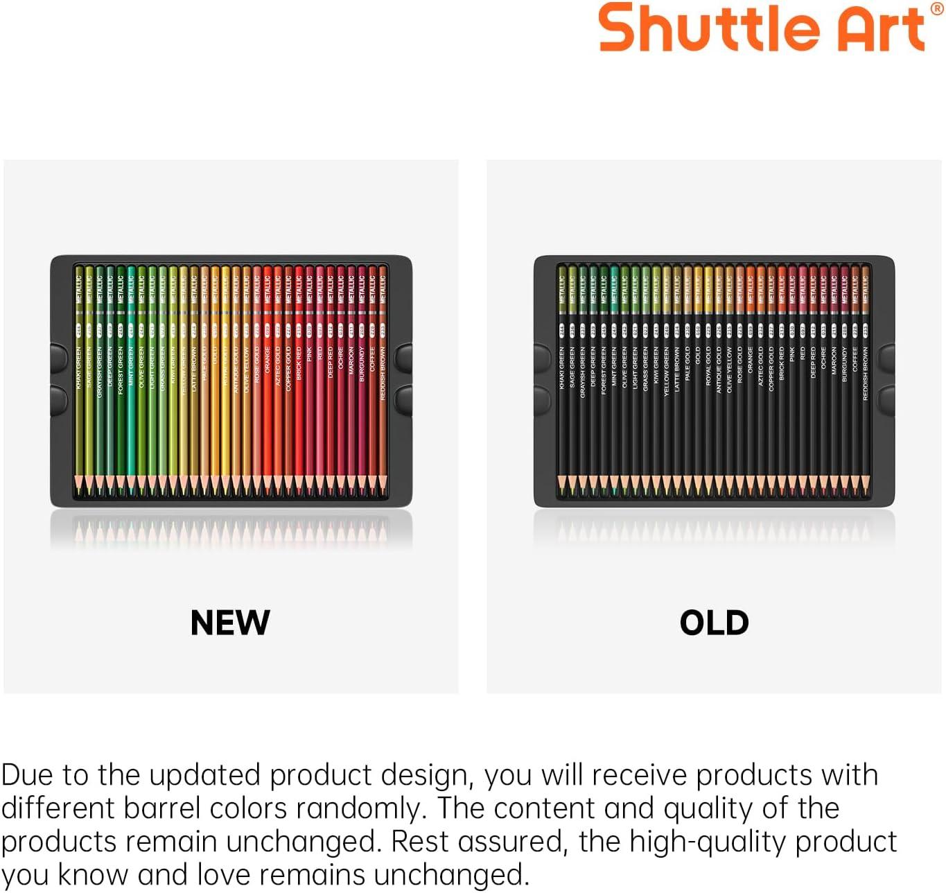 Shuttle Art 60 Metallic Colored Pencils, Colored Pencils for Adult ...