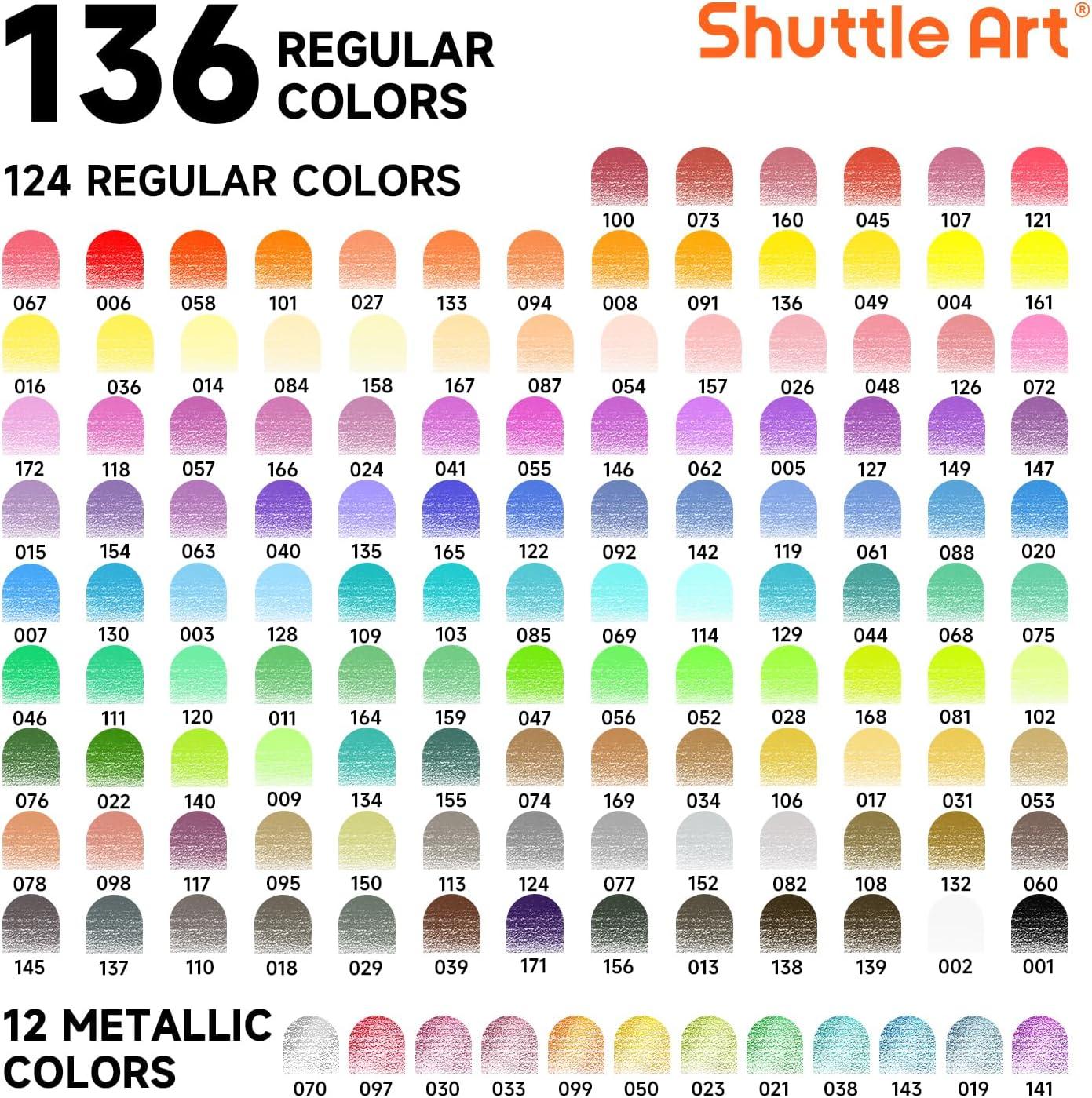 Shuttle Art 80 Colored Pencils, Colored Pencils for Adult Coloring ...