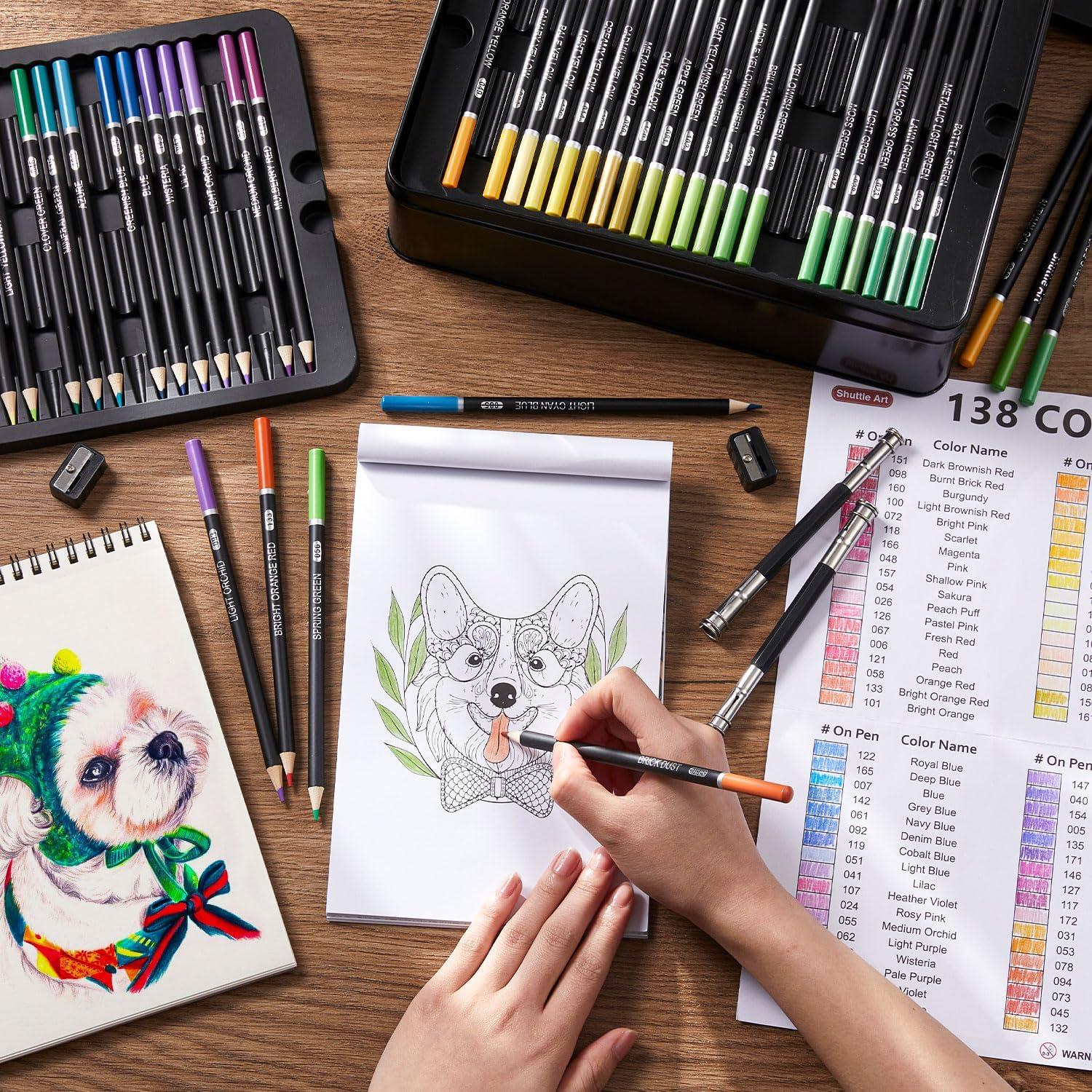 Shuttle Art 80 Colored Pencils, Colored Pencils for Adult Coloring ...