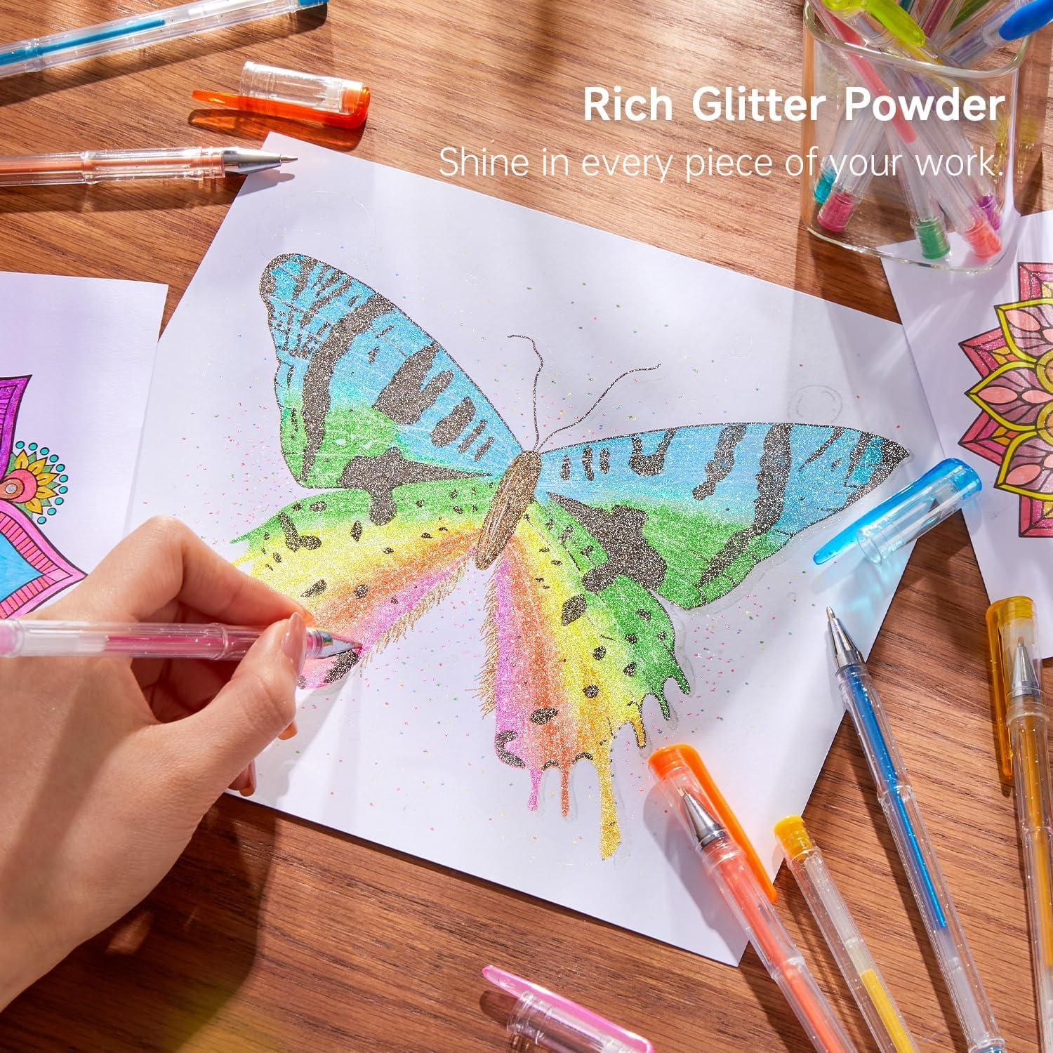 Shuttle Art 360 Pack Gel Pens Set, 180 Colors Gel Pen Set Plus 180 ...